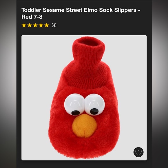 Sesame Street | Shoes | Elmo Sesame Street Sock Slipper Red Kids ...